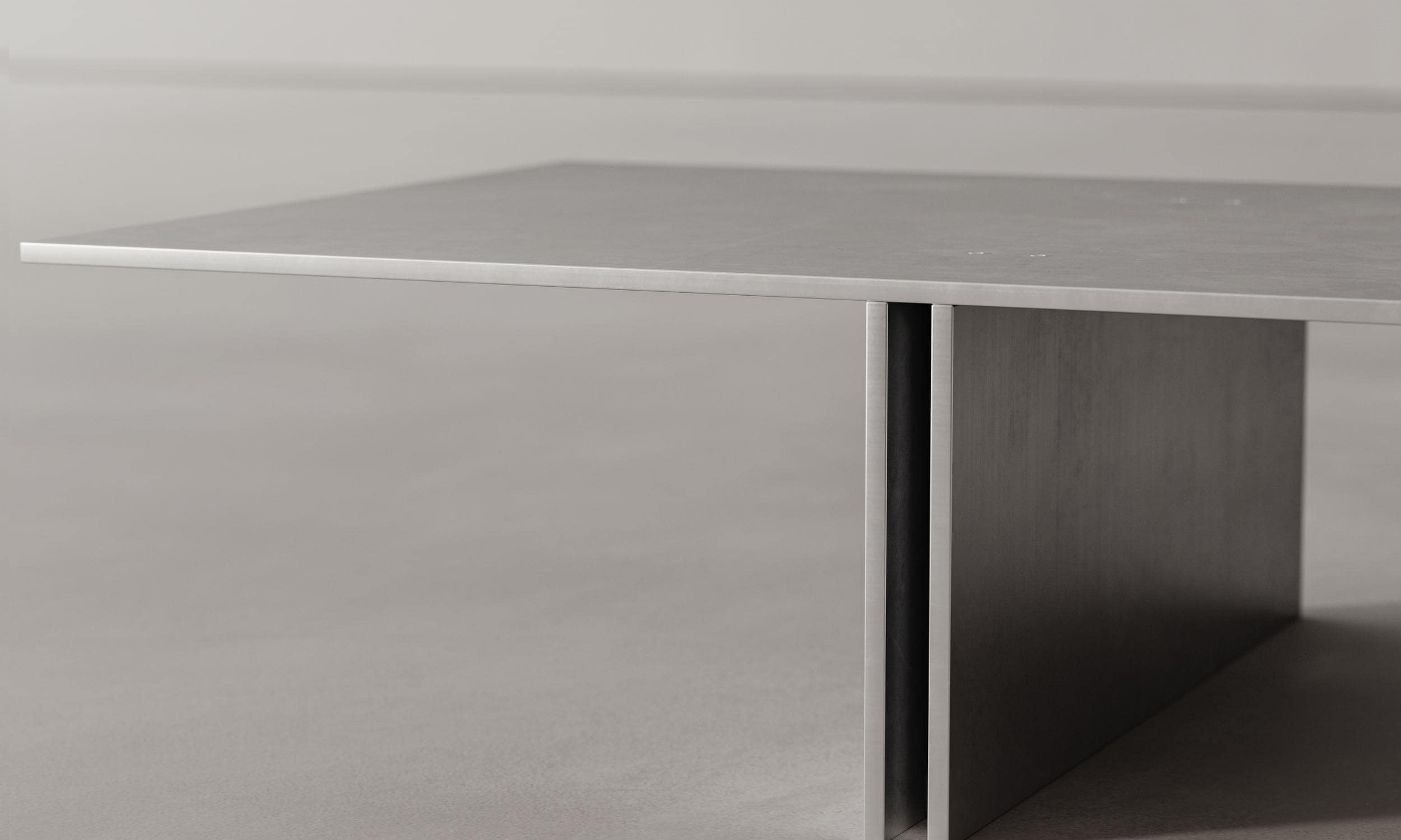 Minimal Stainless Steel Coffee Table - Etsy