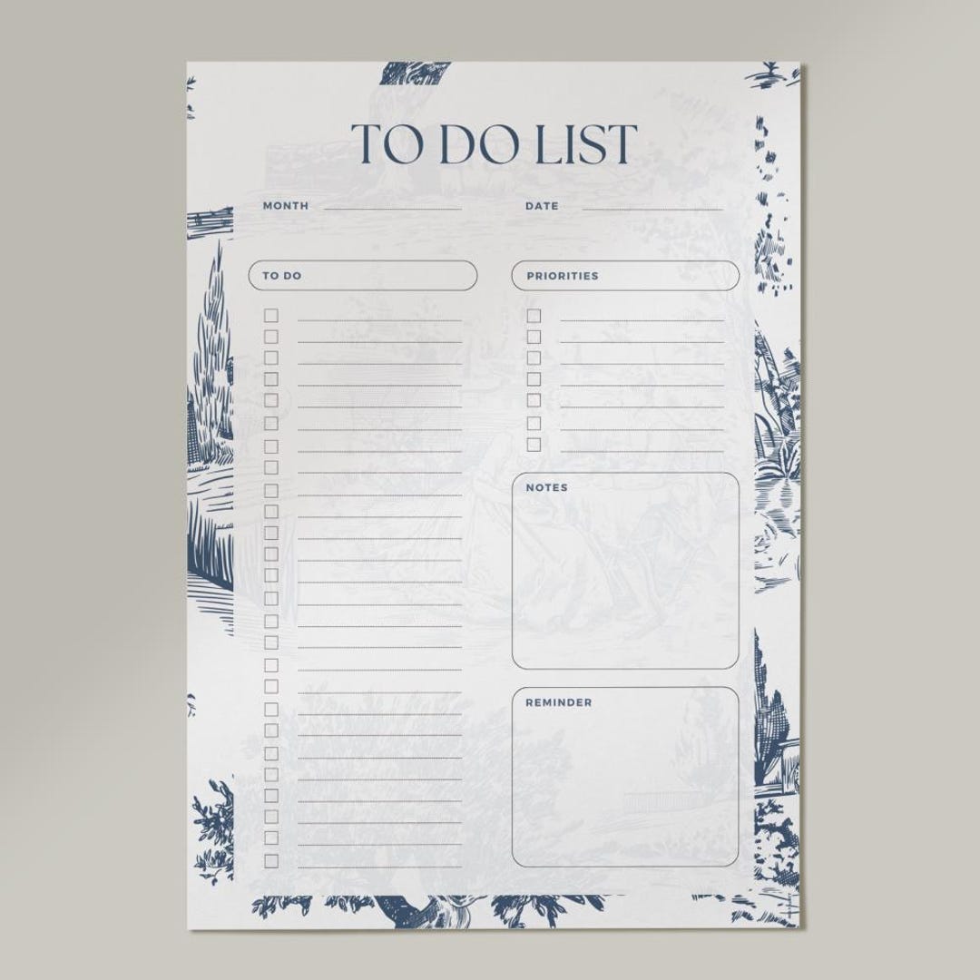 To Do List Printable - List to Do - PDF - Printable Decoration - Etsy