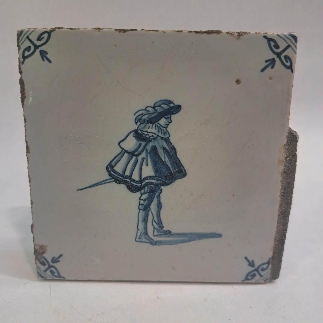 Antique Delft Blue Tile - Etsy
