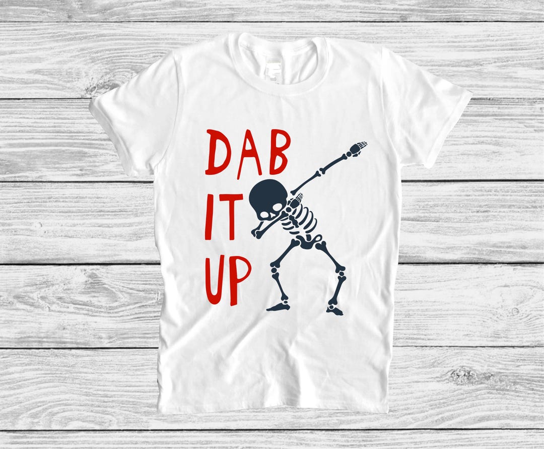 Dubbing Skeleton Graphic T Shirt, Dab It up Dancer's Tee, Funny ...