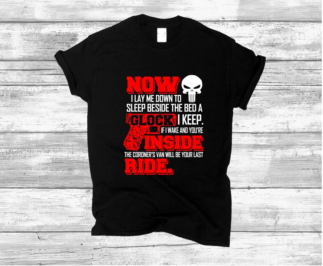 Classic Bedtime Prayer Shirt, Gun Owner Gift, Pistol Enthusiast Shooter ...