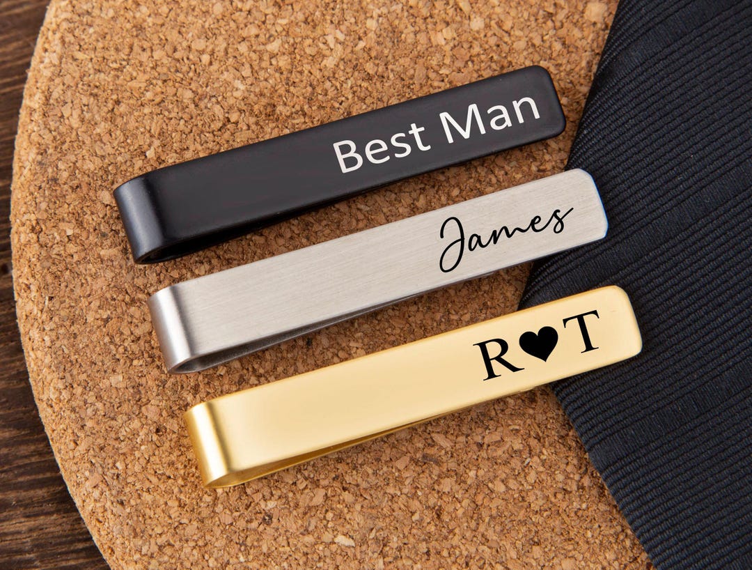 Tie Clip,custom Tie Clip,engraved Tie Bar,tie Bar Clip, Man Gifts ...