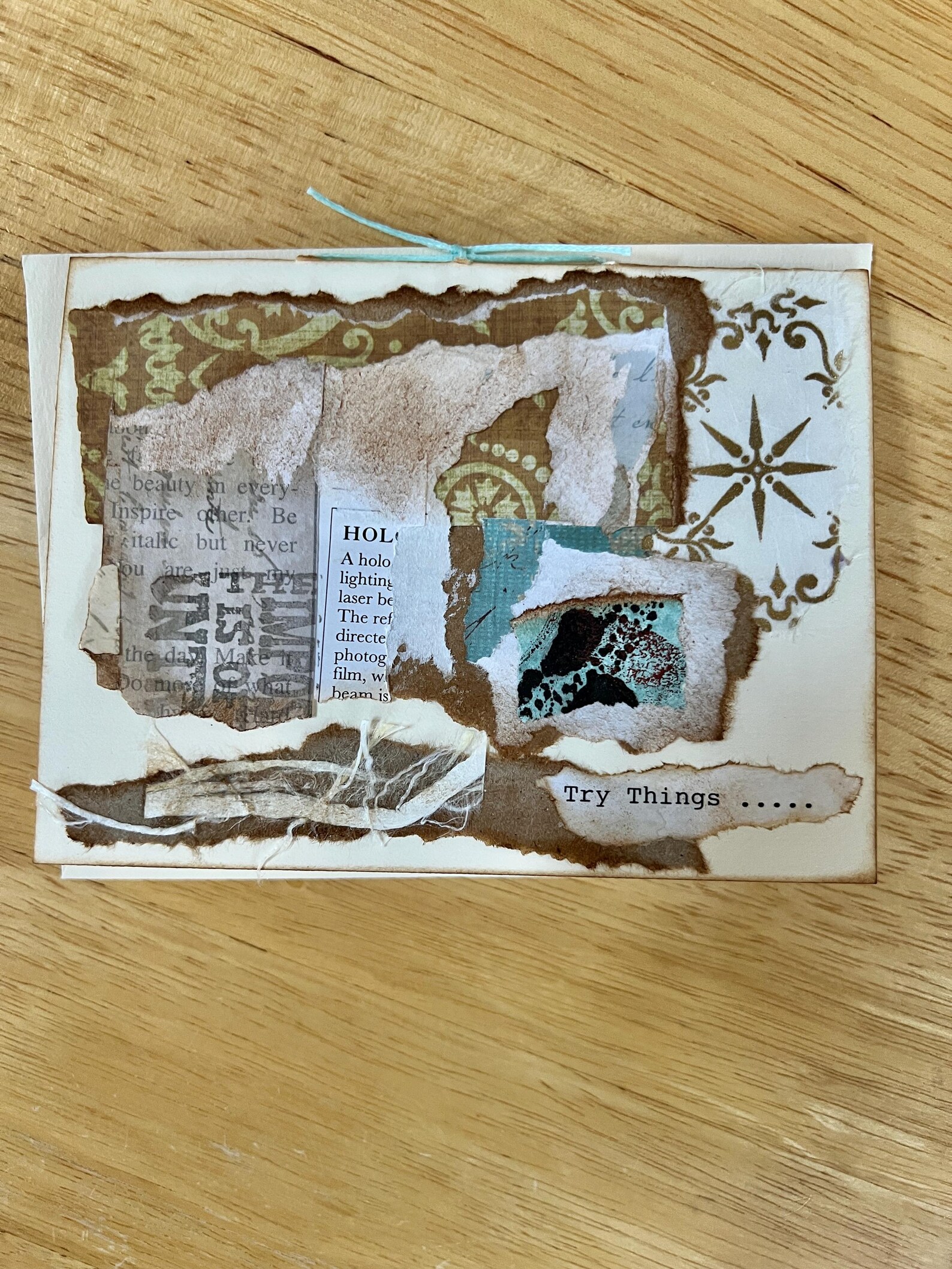 Greeting Card Set, Collage Art, Earth Tone Handmade Cards, Suitable for ...