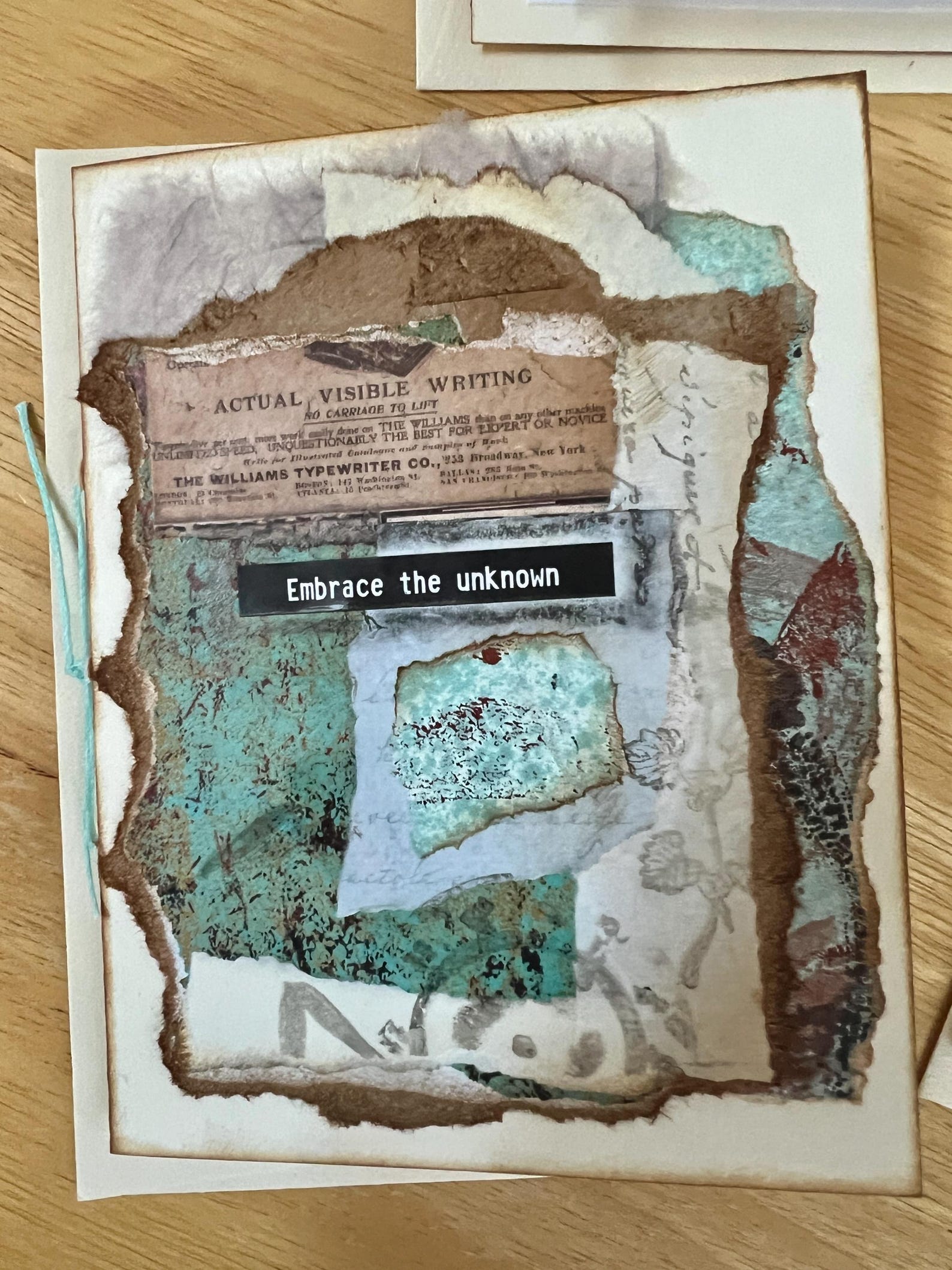 Greeting Card Set, Collage Art, Earth Tone Handmade Cards, Suitable for ...