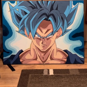Goku Acrylic Painting 90x70cm Canvas - Etsy