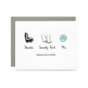 I Stink- Letterpress Card - Etsy