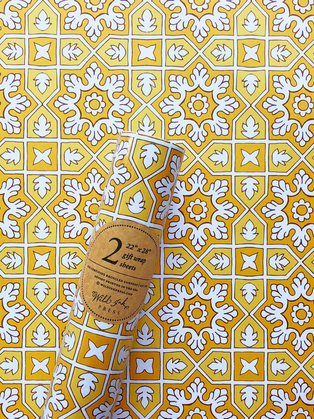 Pakistan Tile Gift Wrap Roll of 2 - Etsy