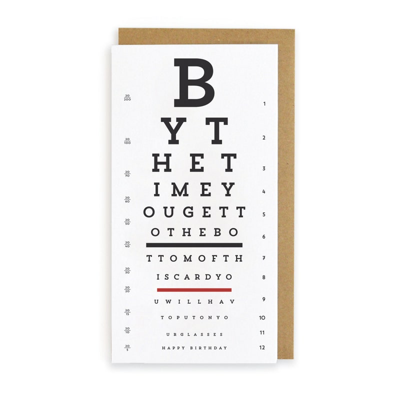 Eye Chart Custom - Etsy
