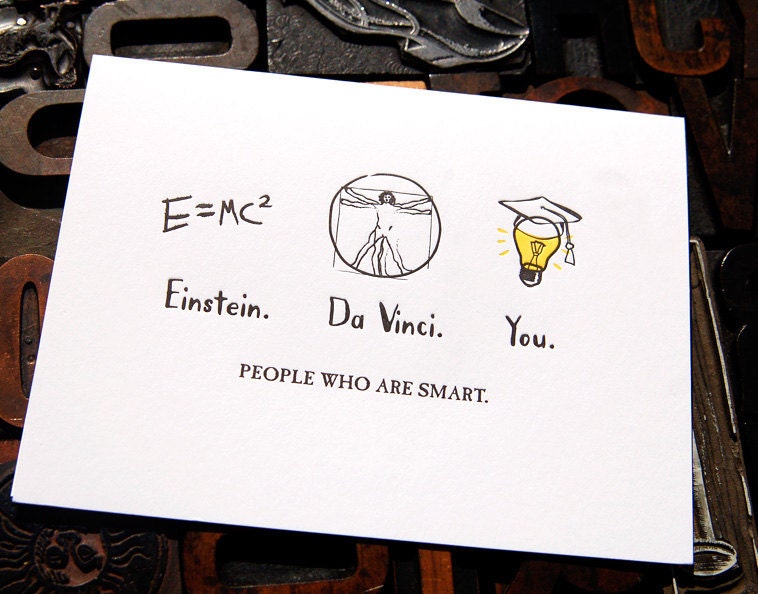 People Who Are Smart- Letterpress Card - Etsy