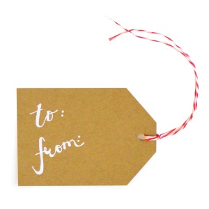 To / From Gift Tags - Holiday Set of 6 - Etsy