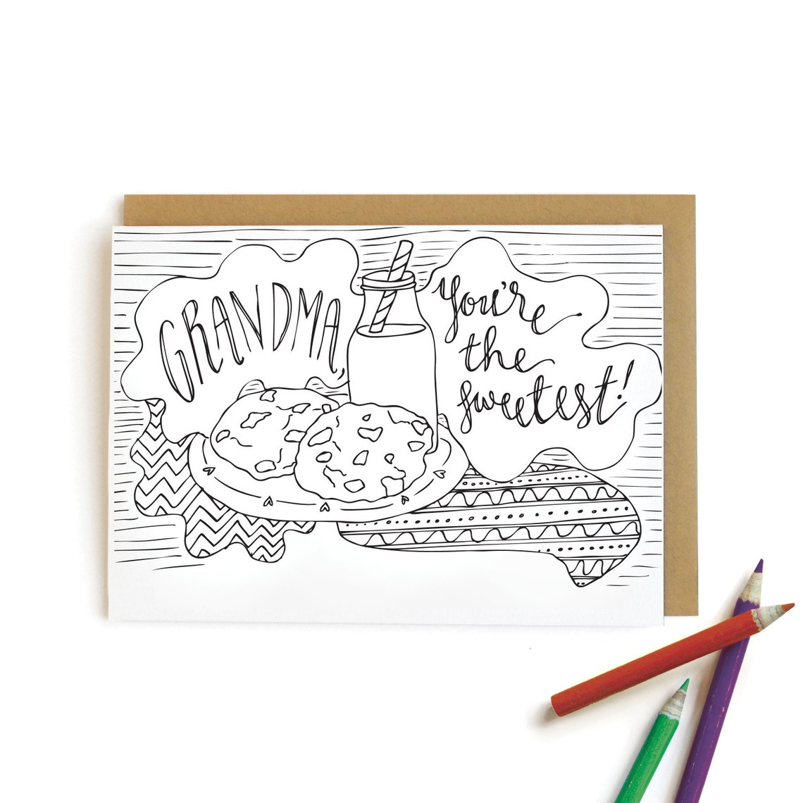 Cookies Grandma - Letterpress Card - Etsy