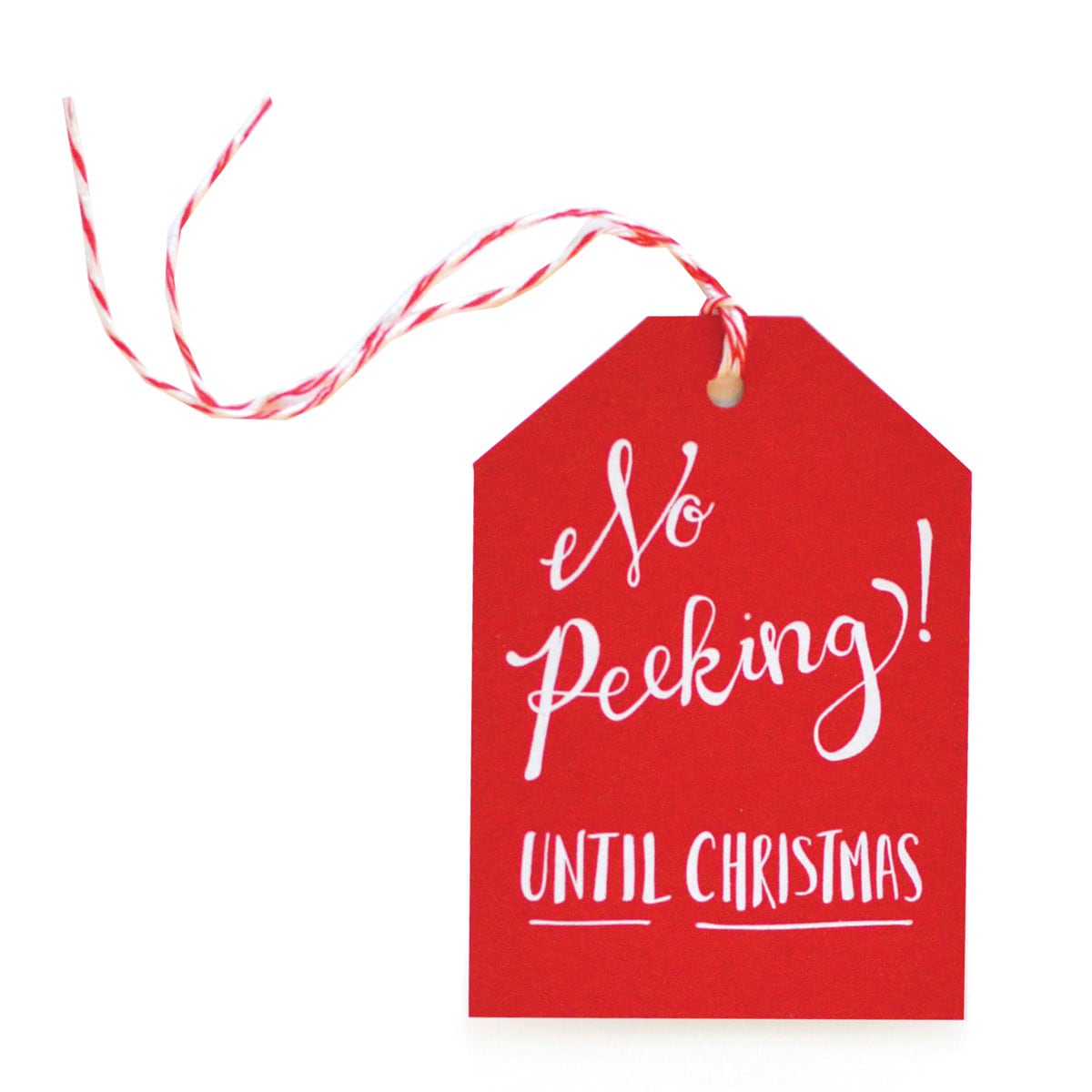 No Peeking Set of 6 Letterpress Tags - Etsy