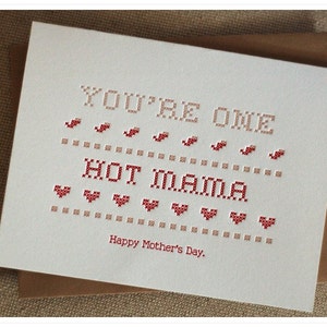 Hot Mama - Letterpress Card - Etsy