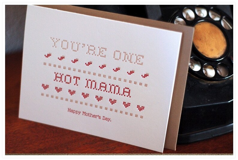 Hot Mama - Letterpress Card - Etsy