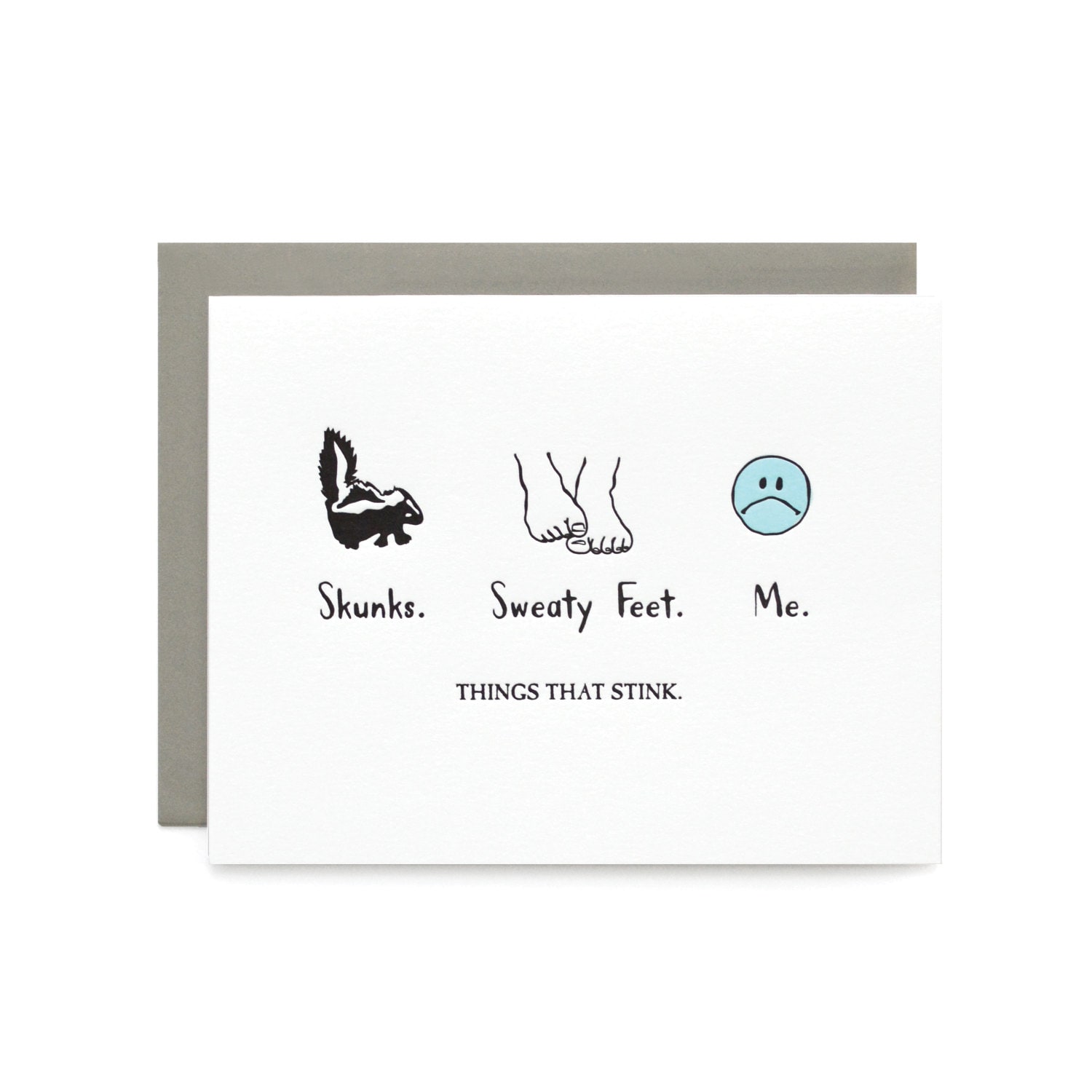 I Stink Letterpress Card - Etsy