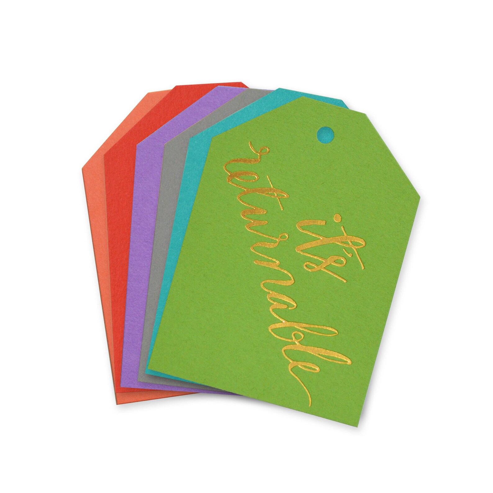It's Returnable - Set of 6 Letterpress Tags - Etsy