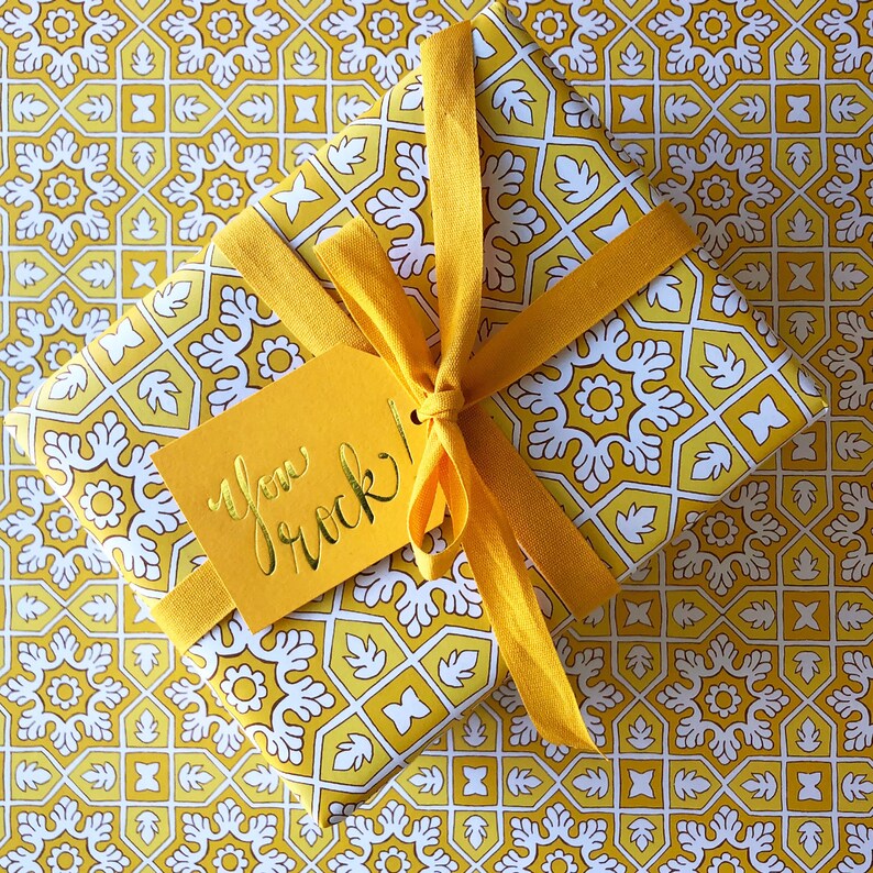 Pakistan Tile Gift Wrap 3 Single Sheets | Etsy