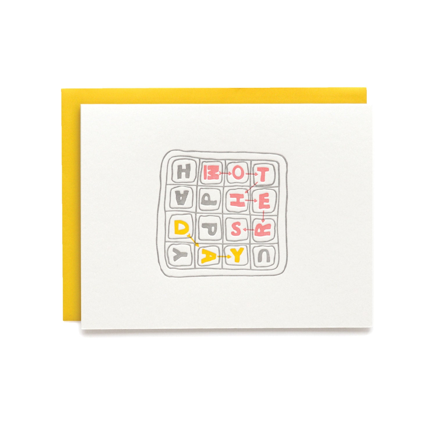 Boggle Mother's Day Letterpress Card - Etsy