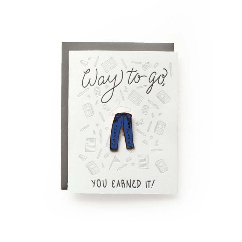 Smarty Pants Letterpress Card - Etsy