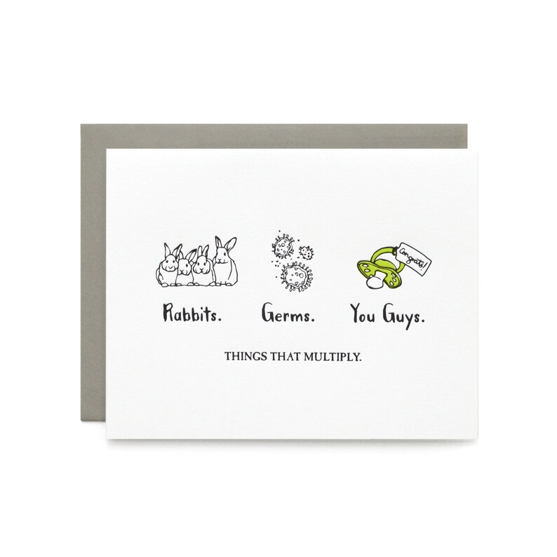 Things That Multiply Letterpress Card - Etsy