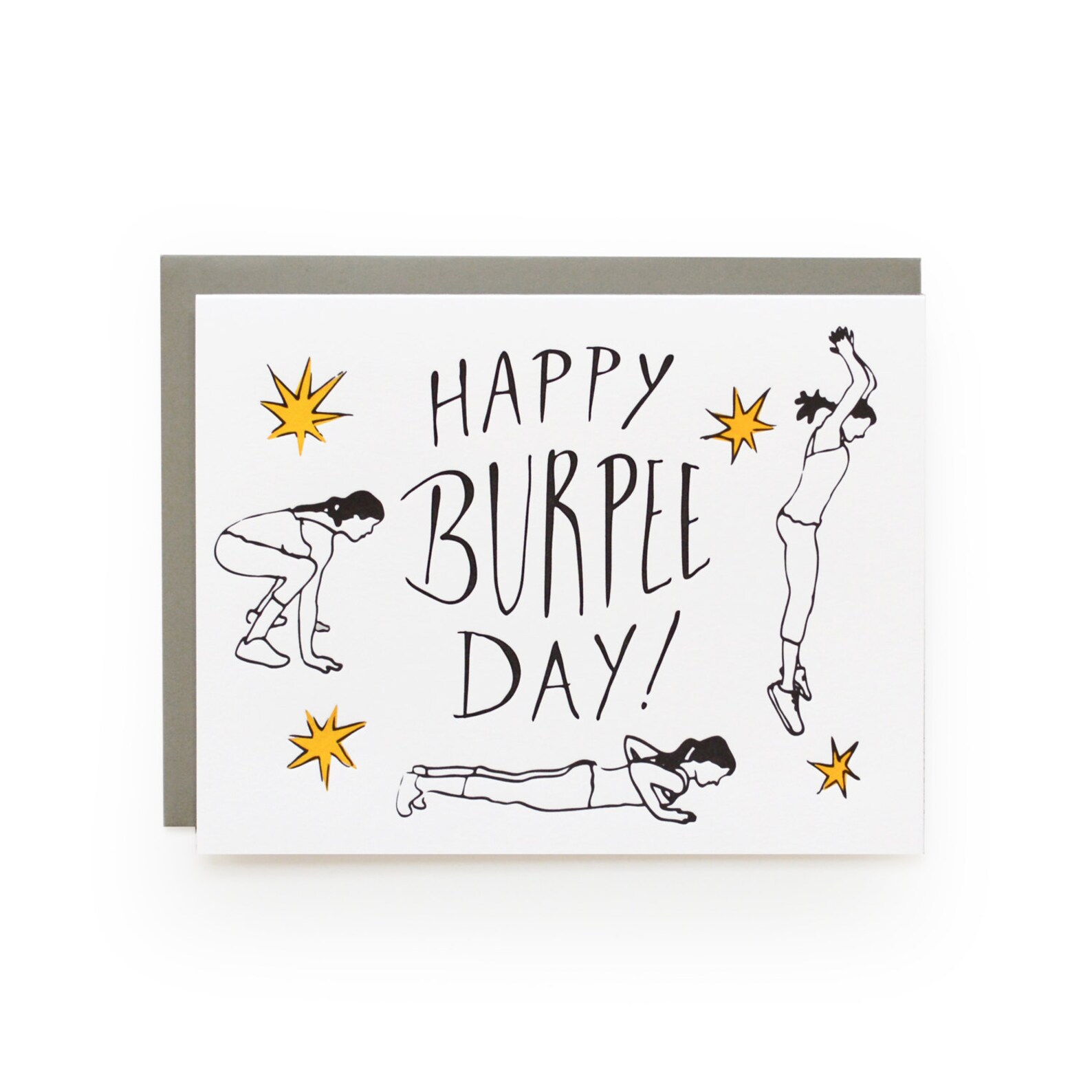 Burpee Day Letterpress Card - Etsy