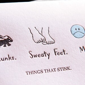 I Stink- Letterpress Card - Etsy