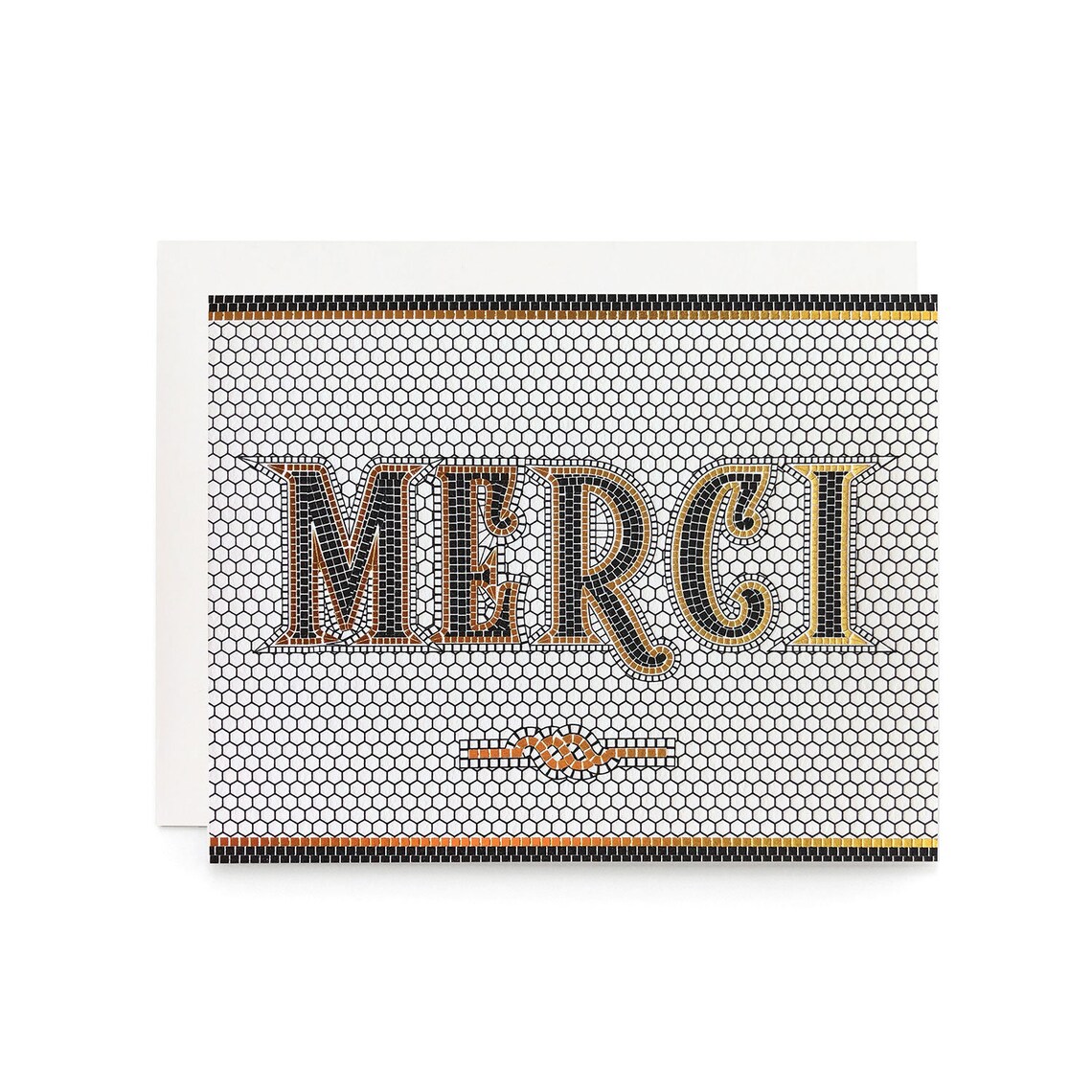 Merci Tile - Letterpress Card - Etsy