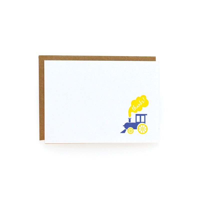Train Thank You Note - Etsy