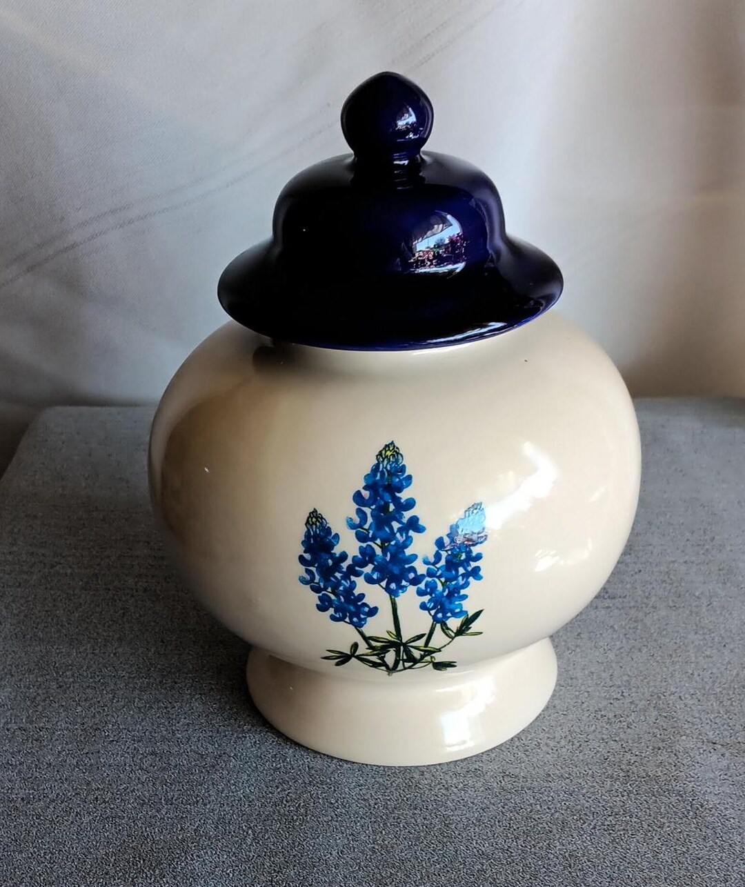 Small #50 Ceramic Cremation Urn / Bluebonnet - Etsy