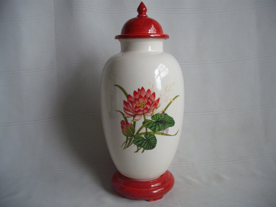 Large Ceramic Cremation Urn With Base/ *******please Read Description ...