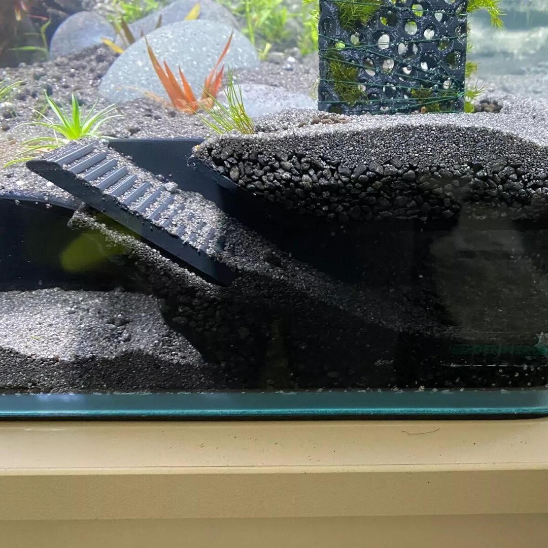 Large Corner Tunnel for Embedding in the Sediment / Soil for Aquarium Terrarium Paludarium Fish ...
