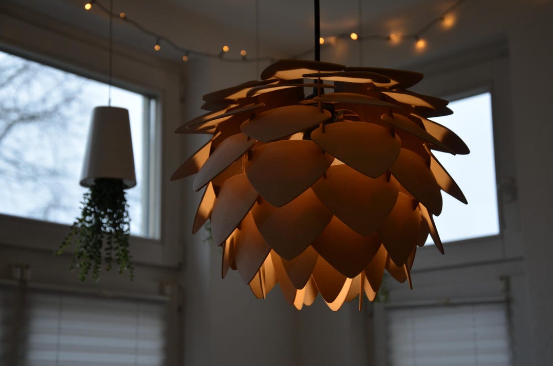 Designer Cone Pendant Lamp Made of Different Materials for the Living ...