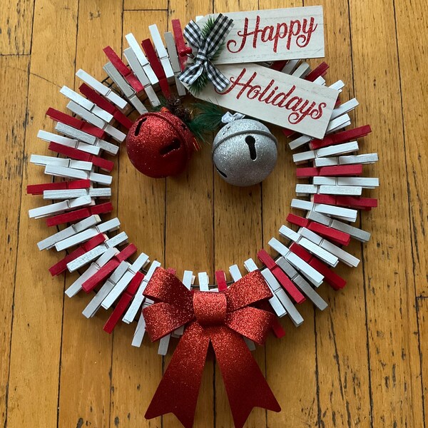 Clothes Pin Wreath - Etsy