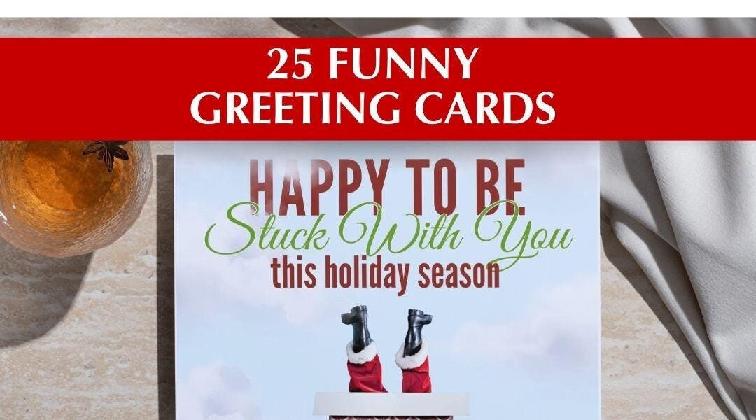 25 Printable Funny Christmas Meme Greeting Cards Pack / Set Digital ...