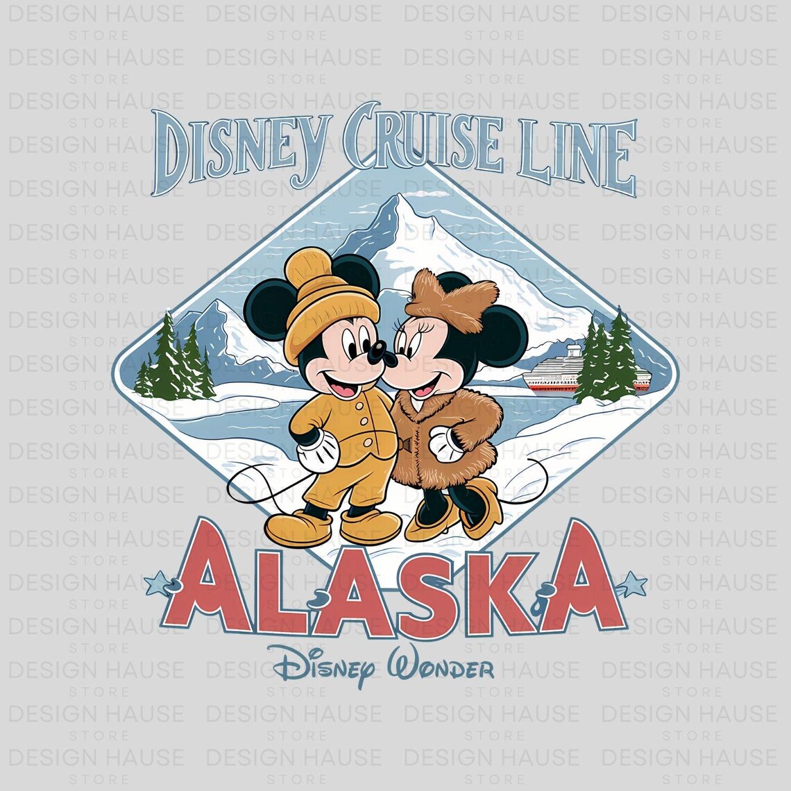 Cruise Line Alaska Wonder Png, Mouse and Friends Alaska Png, Family ...