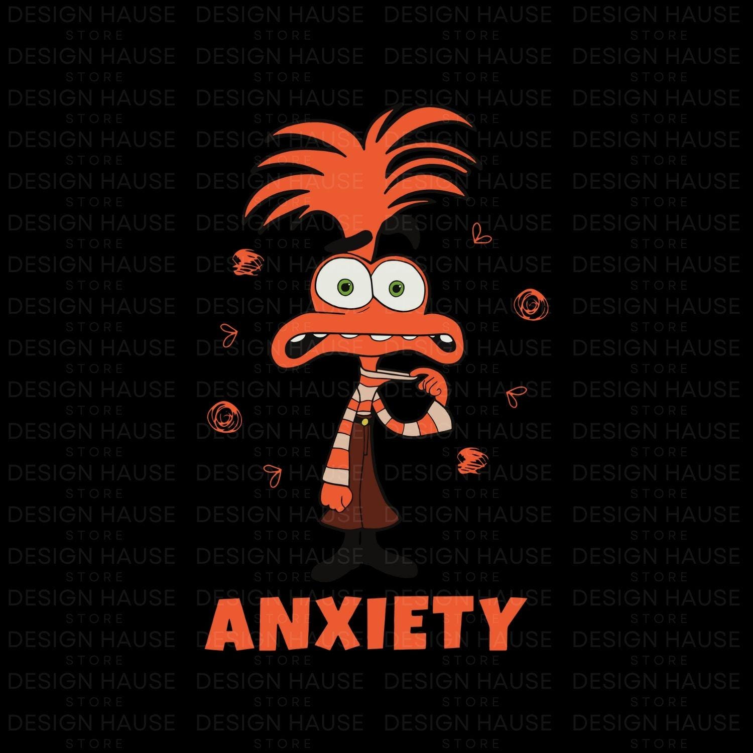 Anxiety Inside Out 2 SVG, EPS, PNG Anxiety Clipart Vector. New ...