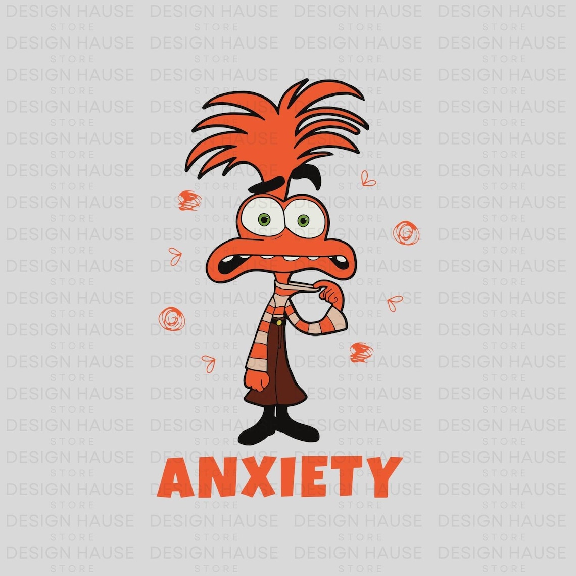 Anxiety Inside Out 2 SVG, EPS, PNG Anxiety Clipart Vector. New ...