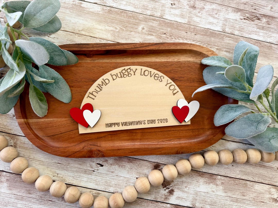 Fingerprint Valentine’s Day Sign | Thumb Buggy Loves You | Kids ...