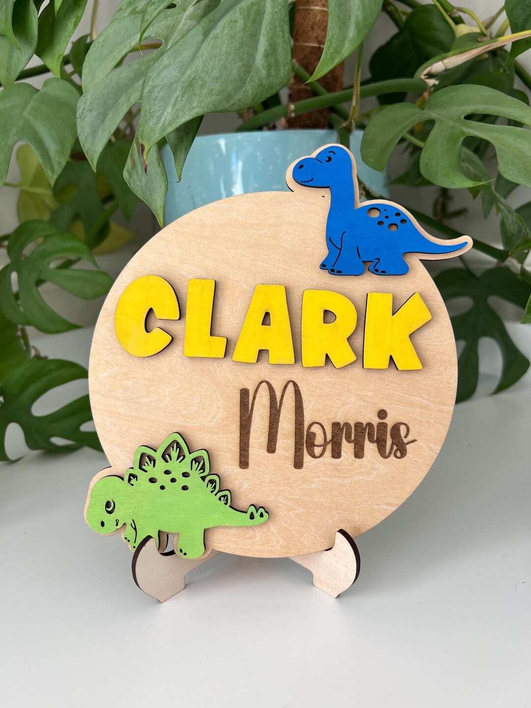 Dinosaur Baby Announcement Sign, Baby Boy Birth Announcement ...