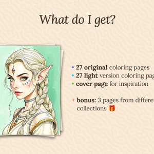 27 Fantasy Elves: Coloring Book, Magical Elf Characters for Adults and ...