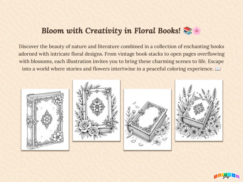 36 Floral Books: Coloring Book Beautiful Flower Book Colouring Pages ...
