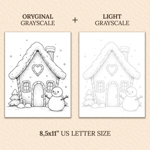 40 Gingerbread House: Coloring Book, Cute Christmas Coloring Pages ...