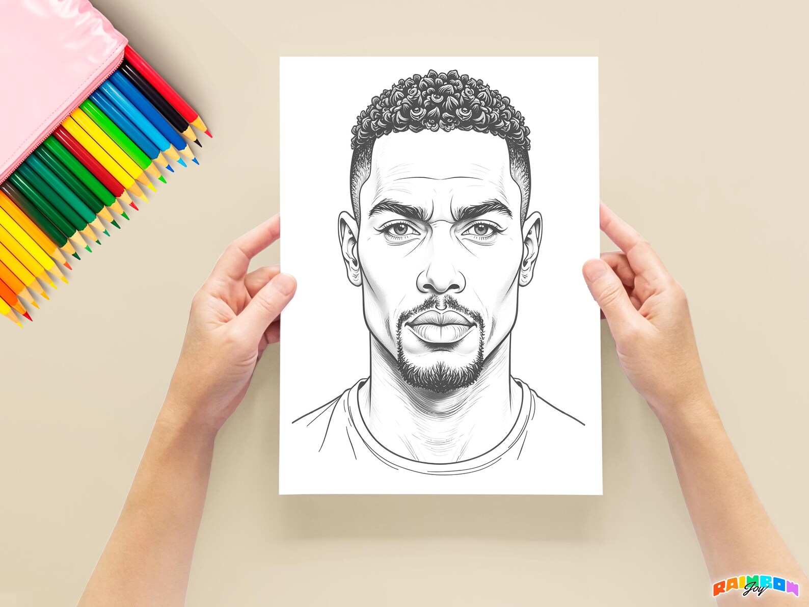 24 Handsome Black Men: Coloring Book, Stylish Male Portraits, Coloring ...