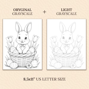 34 Easter Bunny: Coloring Book Cute Bunny Holiday Easter Pages ...
