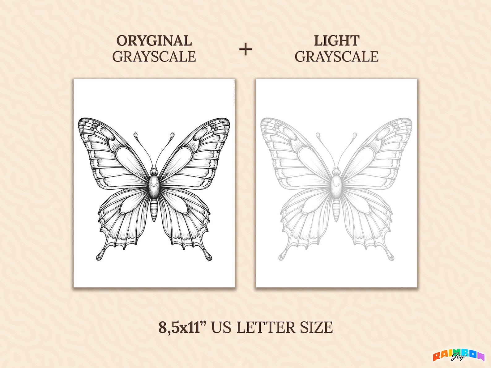 57 Butterflies: Coloring Book, Mindfulness Butterfly Coloring Pages ...