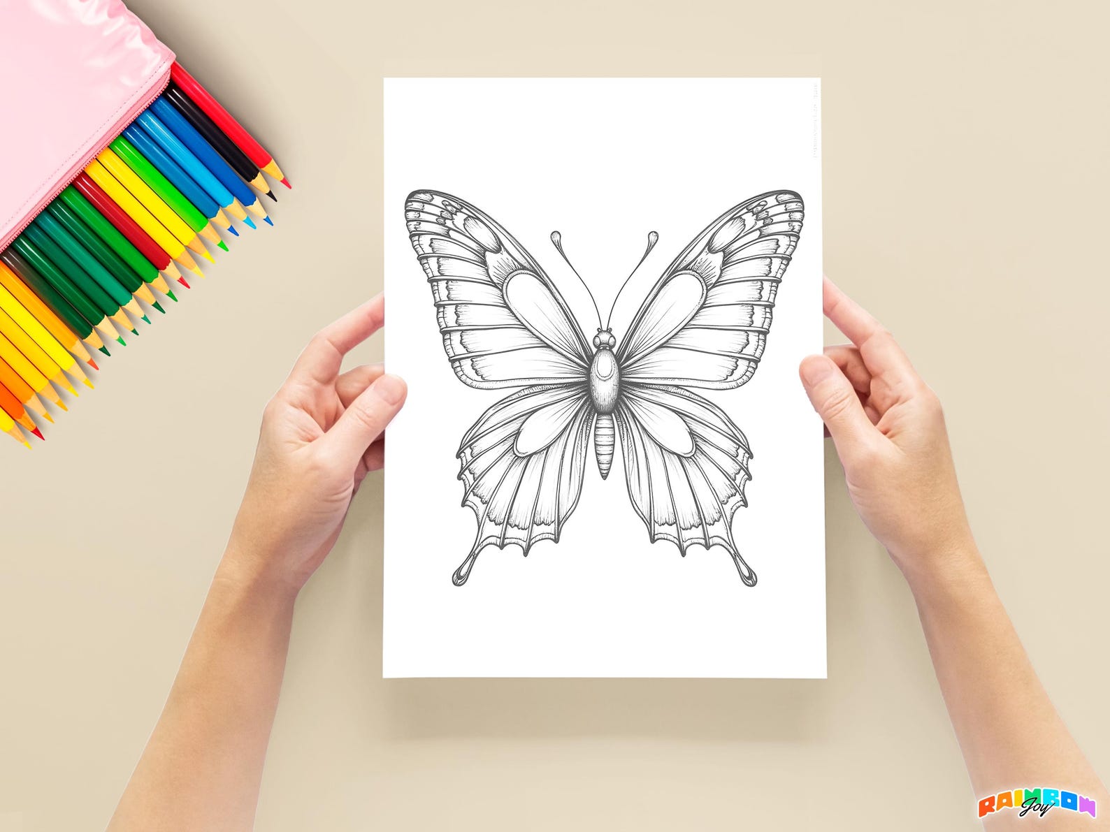 57 Butterflies: Coloring Book, Mindfulness Butterfly Coloring Pages ...