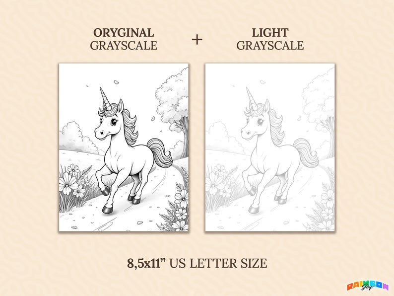 50 Magical Unicorns: Coloring Book, Fantasy Coloring Pages, Printable ...