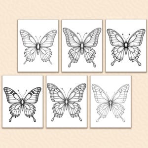 57 Butterflies: Coloring Book, Mindfulness Butterfly Coloring Pages ...
