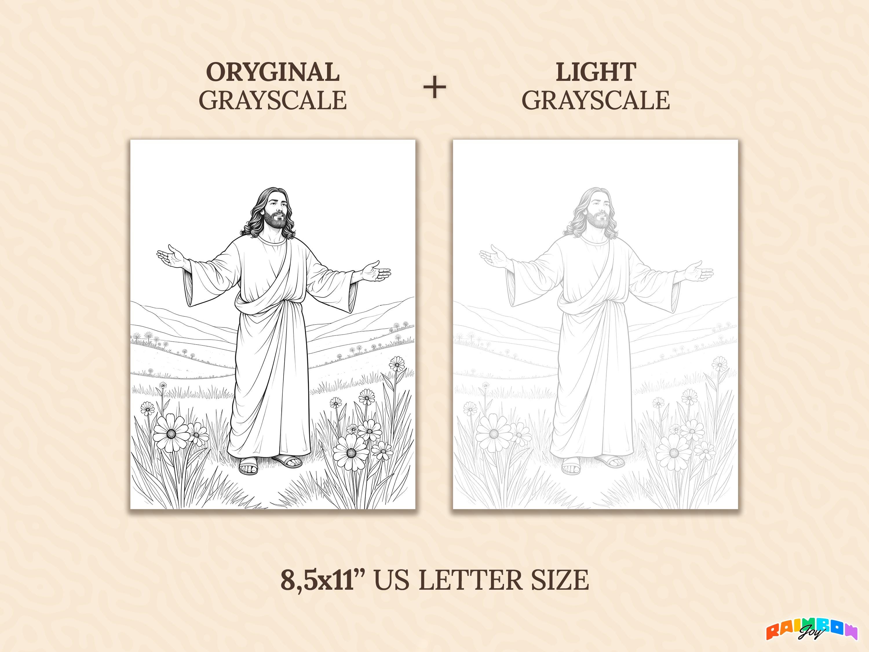 24 Jesus Christ: Coloring Book Inspirational Christian Pages for ...