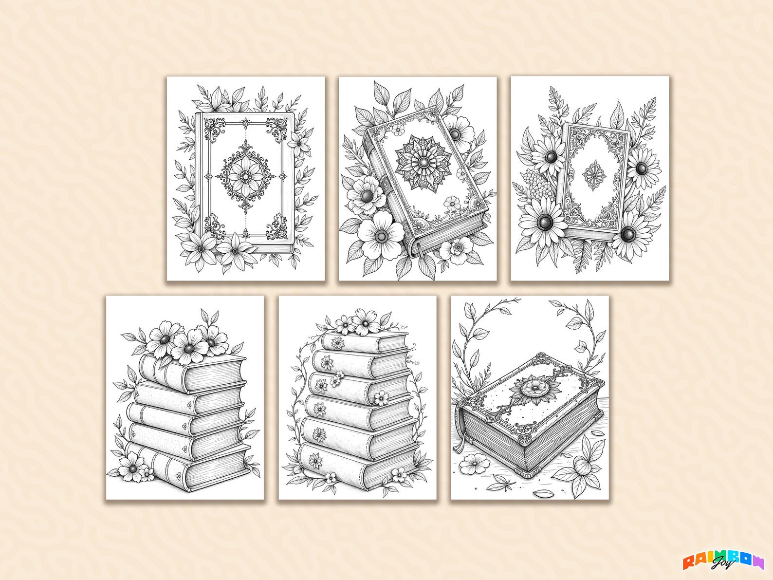 36 Floral Books: Coloring Book Beautiful Flower Book Colouring Pages ...